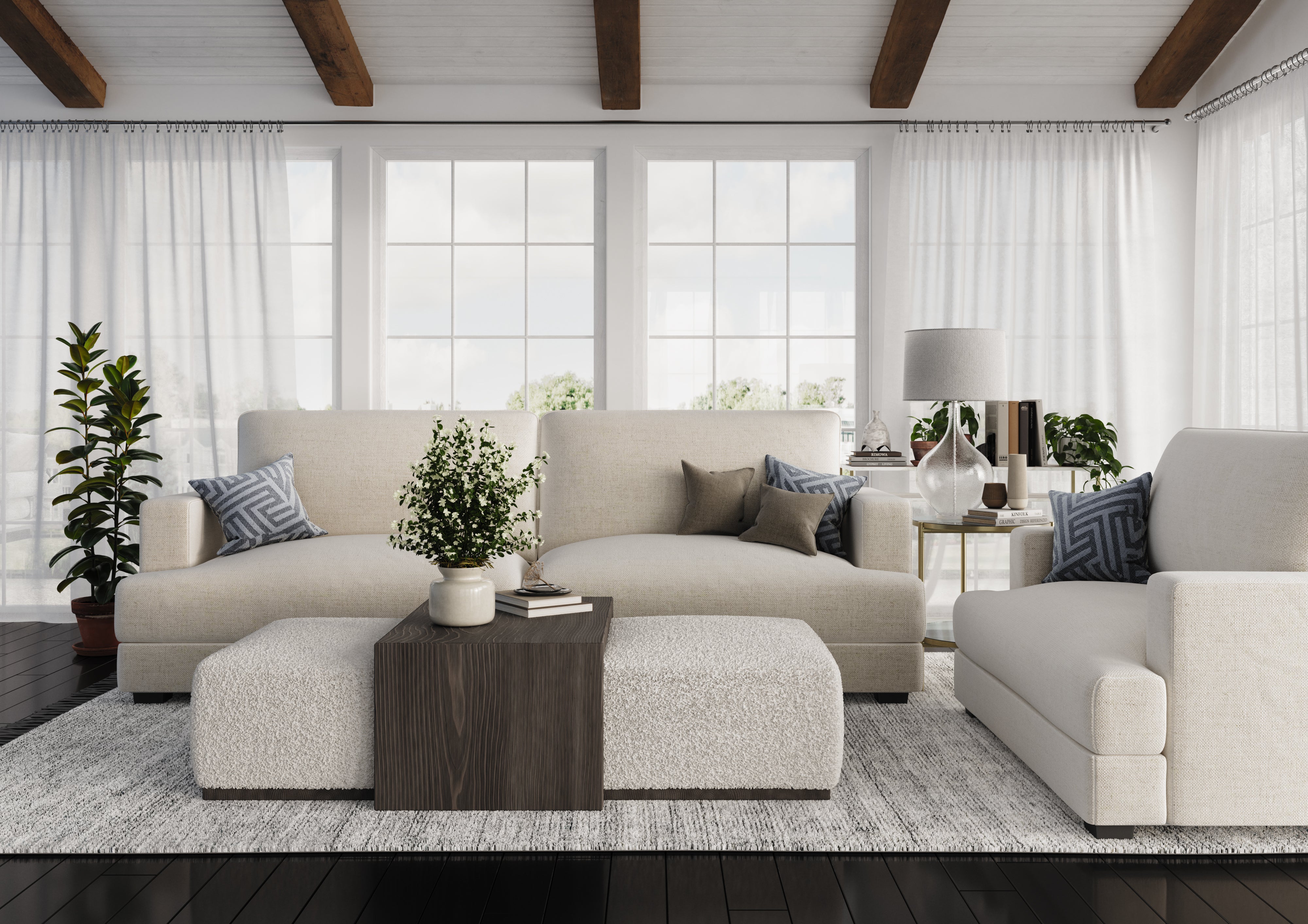 Diamond Furniture Living Room Sets Alegro White 2 Piece Living Room