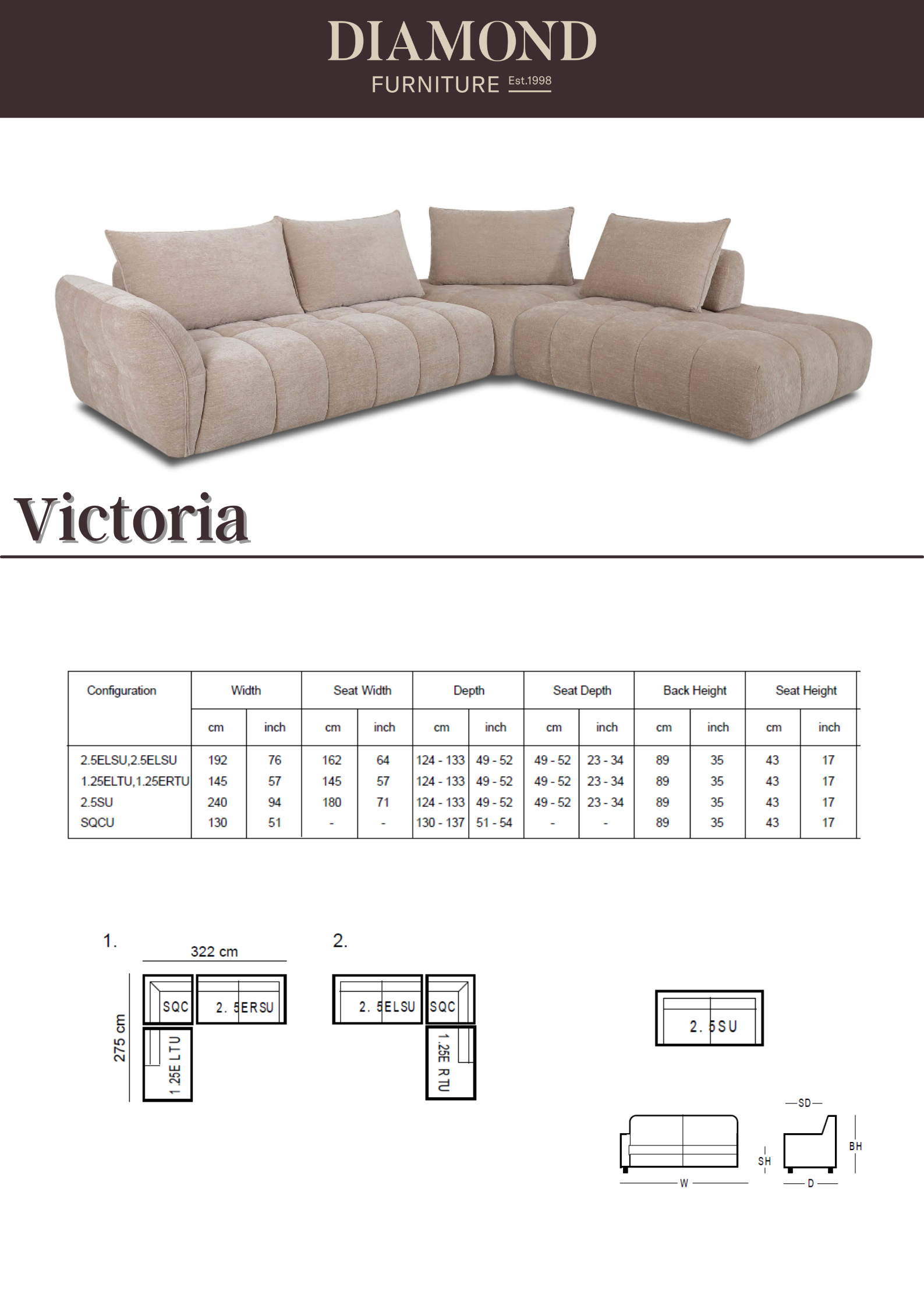 Victoria Corner – Diamond Furniture